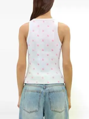 MSGM Monogram Ribbed Tank Top