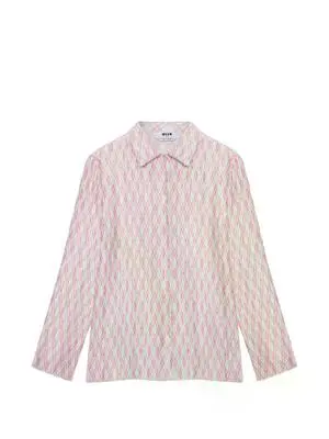 MSGM Patterned Pleated Shirt