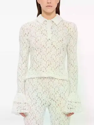 MSGM Lace Polo Top