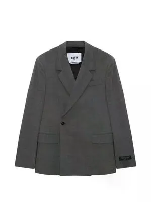 MSGM Double-breasted Blazer - Grey