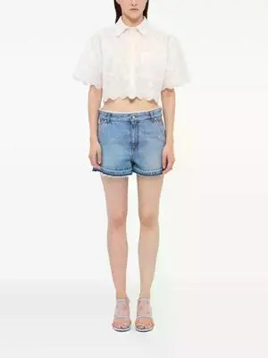 MSGM Frayed Hem Shorts