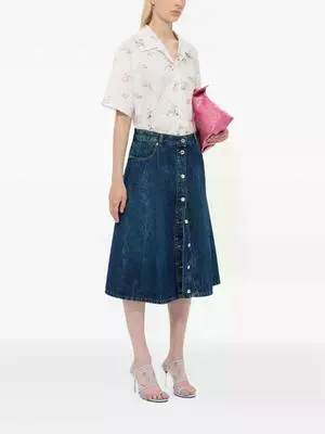 MSGM A-line Midi Skirt