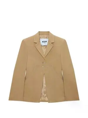 MSGM Button-fastening Blazer - Neutrals