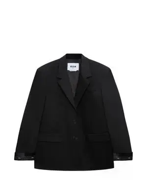 MSGM Buttoned Embellished-details Blazer - Black