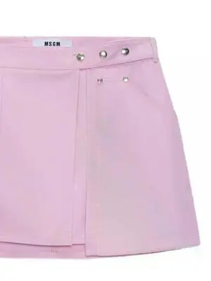 MSGM Button Trim Mini Skirt