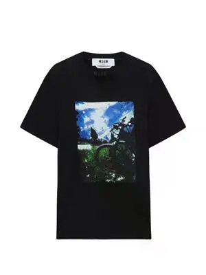 MSGM Graphic-print T-shirt - Black
