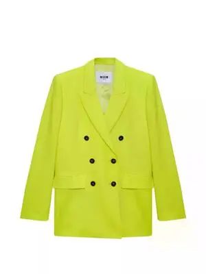 MSGM Buttoned Double-breasted Blazer - Green