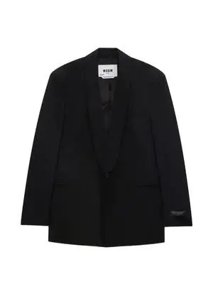 MSGM Shawl-lapel Jacket - Black