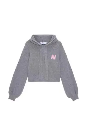 MSGM Hooded Balloon-sleeve Sweater