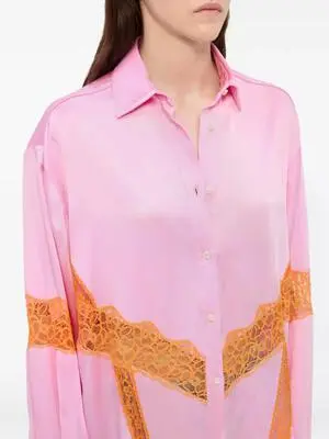 MSGM Lace Panel Shirt