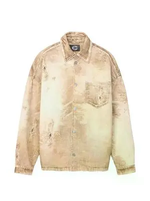 Camper Distressed Denim Shirt - Neutrals