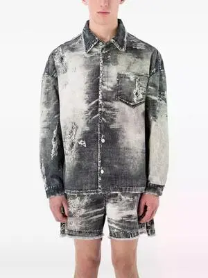 Camper Distressed Denim Shirt - Grey