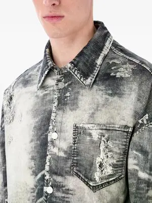 Camper Distressed Denim Shirt - Grey