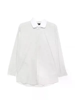 Karl Lagerfeld Contrast Collar Embroidered Shirt - Grey