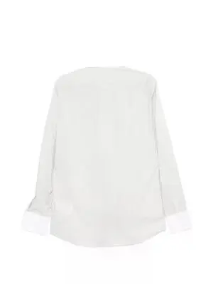 Karl Lagerfeld Contrast Collar Embroidered Shirt - Grey