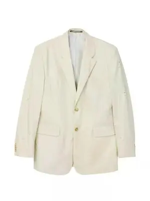 Camper Button Distressed Blazer - Neutrals
