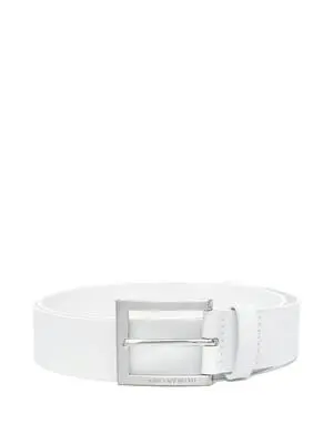 Karl Lagerfeld Leather Belt - White