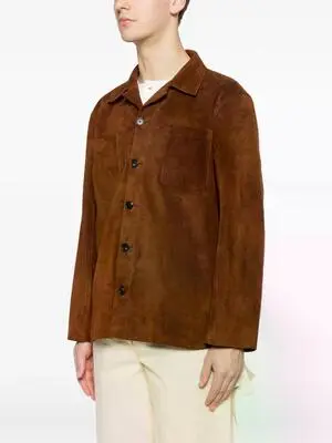 BODE Patch Pocket Suede Overshirt