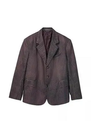 Camper Checked Blazer - Purple