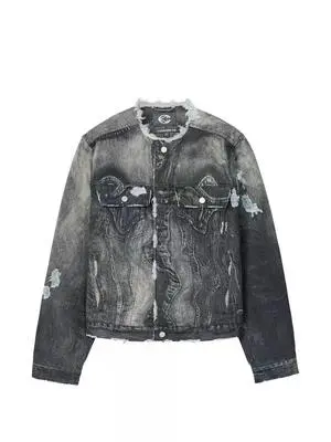 Camper Frayed Denim Jacket - Black