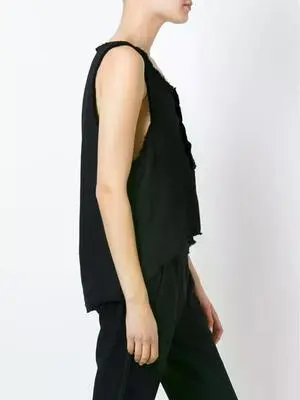 THOM KROM Frayed Edge Tank Top