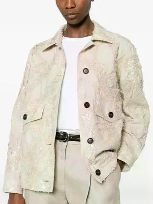 Brunello Cucinelli Sequin-embellished Jacket - Neutrals