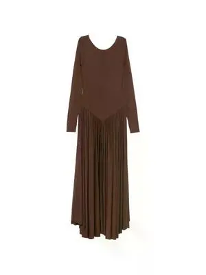 PNK Long-sleeve Pleated Maxi Dress