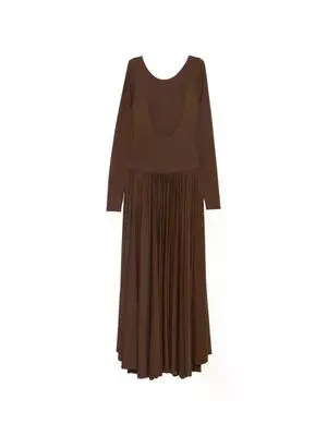 PNK Long-sleeve Pleated Maxi Dress