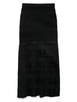 Sandro Knitted Midi Skirt - Black