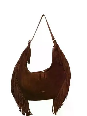 ORTIGNI Isola Leather Shoulder Bag With Fringe