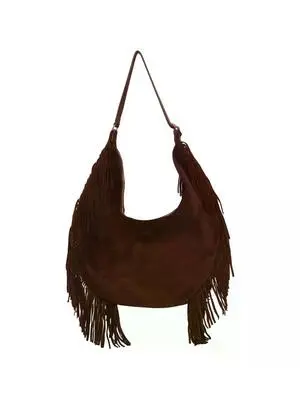 ORTIGNI Isola Leather Shoulder Bag With Fringe