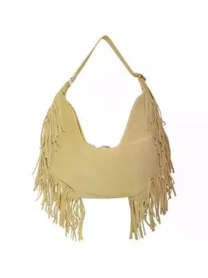 Orciani Small Isola Leather Shoulder Bag With Fringe - Yellow