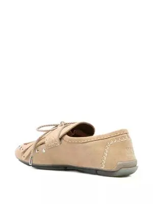 WALES BONNER Montego Tie-detail Loafers - Neutrals