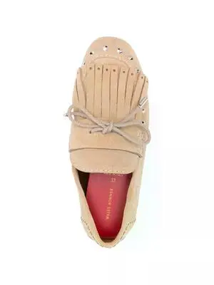 WALES BONNER Montego Tie-detail Loafers - Neutrals