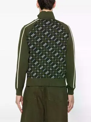 WALES BONNER Full-zip Argyle Sweatshirt