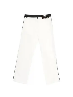 WALES BONNER Belt-loop Logo-patch Trousers