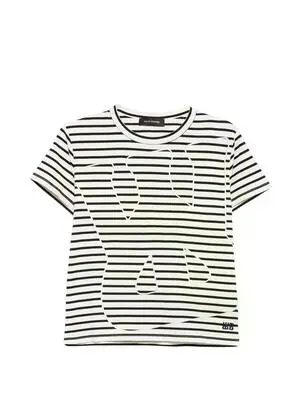 WALES BONNER Striped Graphic Print T-shirt - White