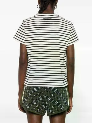 WALES BONNER Striped Graphic Print T-shirt - White