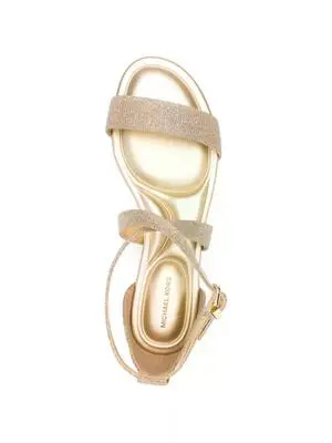 Michael Kors Cross-strap Flat Sandals - Gold