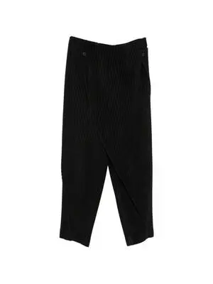 Issey Miyake Pleated Drop-crotch Trousers - Black
