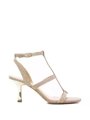 Michael Kors T-strap Heeled Sandals - Gold