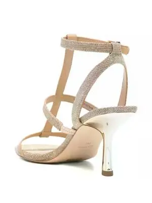 Michael Kors T-strap Heeled Sandals - Gold
