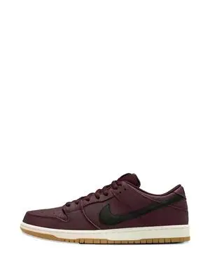 Nike Sb Dunk Low Pro Leather Sneakers - Red