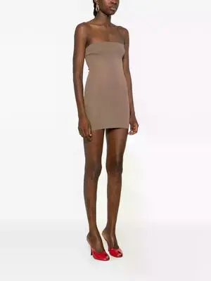 ENTIRE STUDIOS Bandeau Mini Dress - Brown