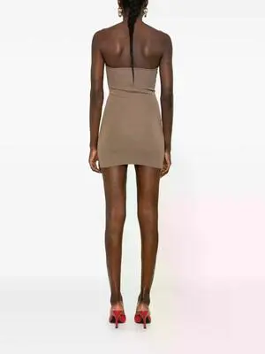 ENTIRE STUDIOS Bandeau Mini Dress - Brown