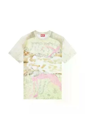 DIESEL® Clint Animal-print T-shirt - Neutrals