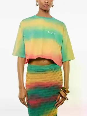 LANEUS Tie-dye Cropped T-shirt