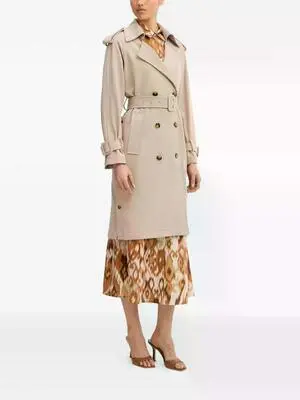 FRACOMINA Belted Double-breasted Trench Coat