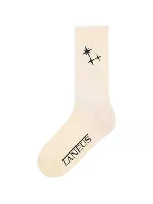 LANEUS Star-embellished Socks - Neutrals