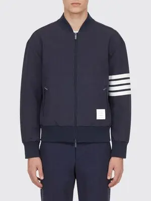 Thom Browne Thom Browne 4-Bar Viscose Blend Bomber Jacket Navy